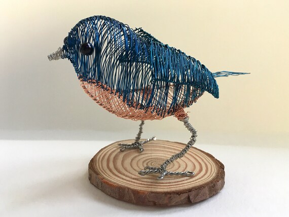 Bluebird sculpture Skye fun animal art to make a beautiful | Etsy