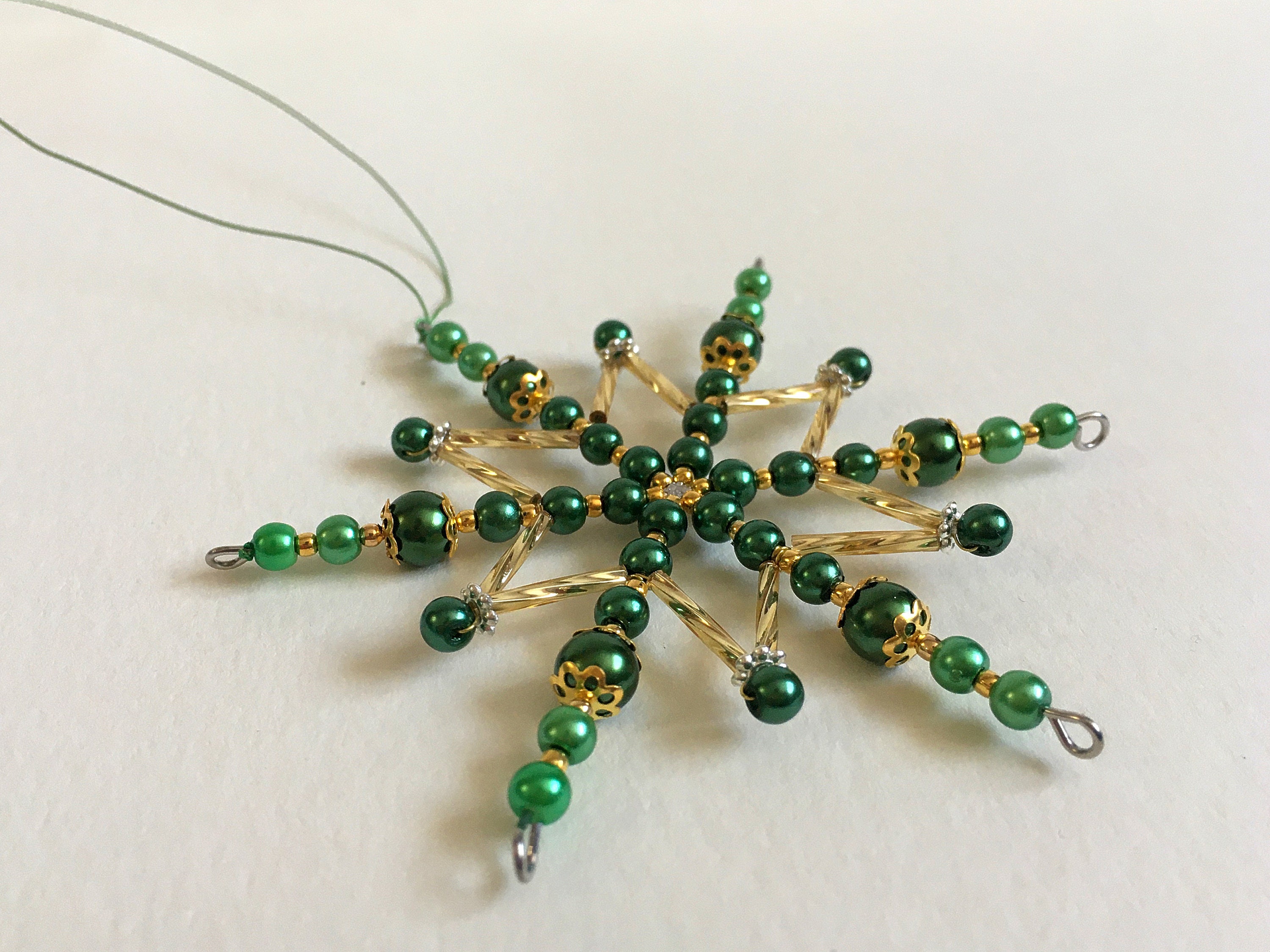 Wire Snowflake Christmas Tree Decoration Small Handmade Xmas - Etsy UK