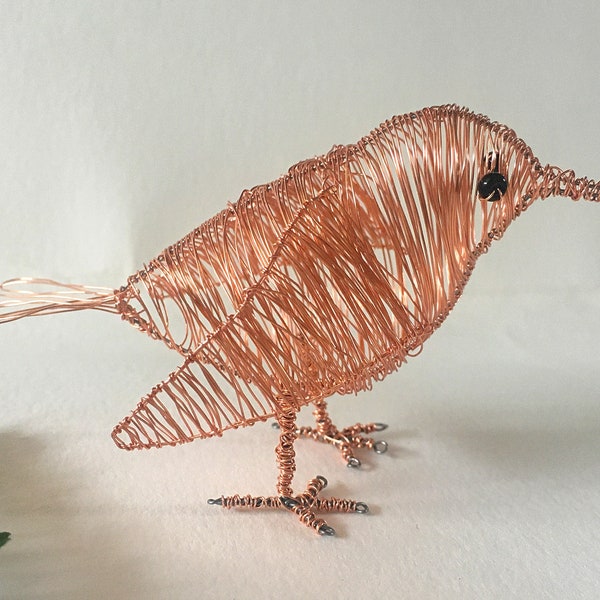 Wire Bird Sculpture - Etsy