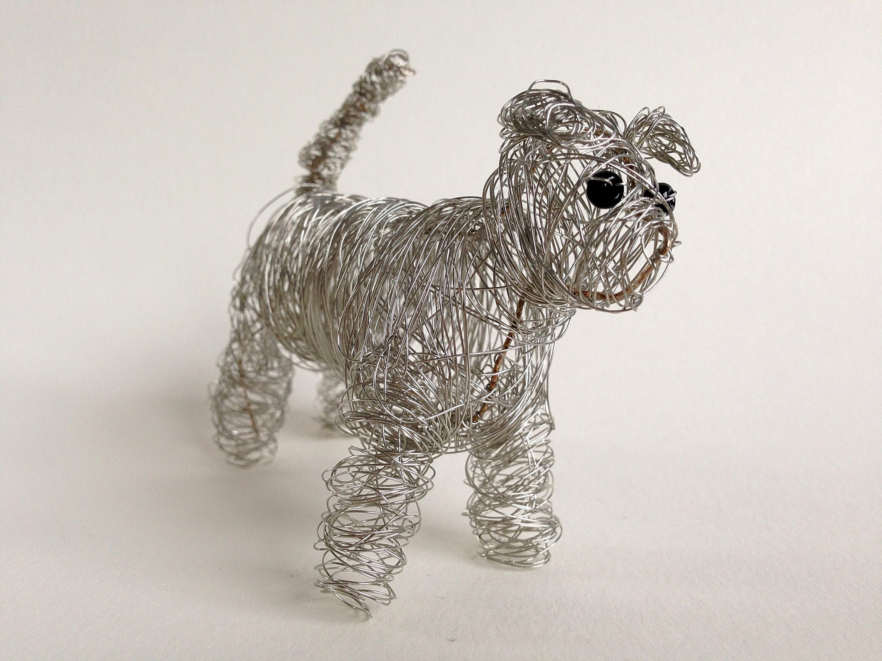 Wire Dog, Jack Russel Statue, Custom Dog Ornament, 3D Metal Dog ...