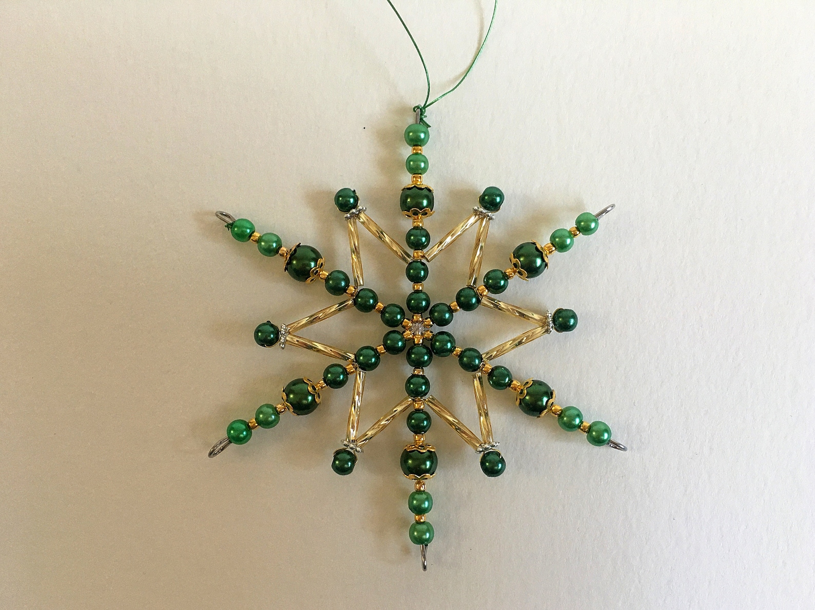 Wire Snowflake Christmas Tree Decoration Small Handmade Xmas - Etsy UK