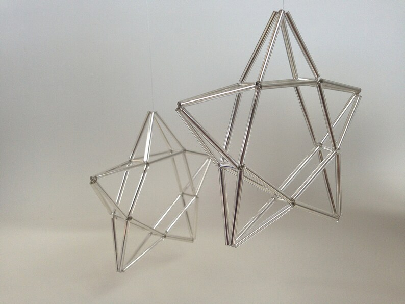 Himmeli Star Sculpture Unique Geometric Hanging Installation - Etsy