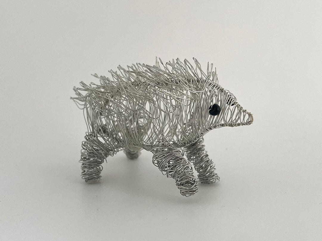 Wire Hedgehog Sculpture: Unique Animal Lover Gift - Etsy