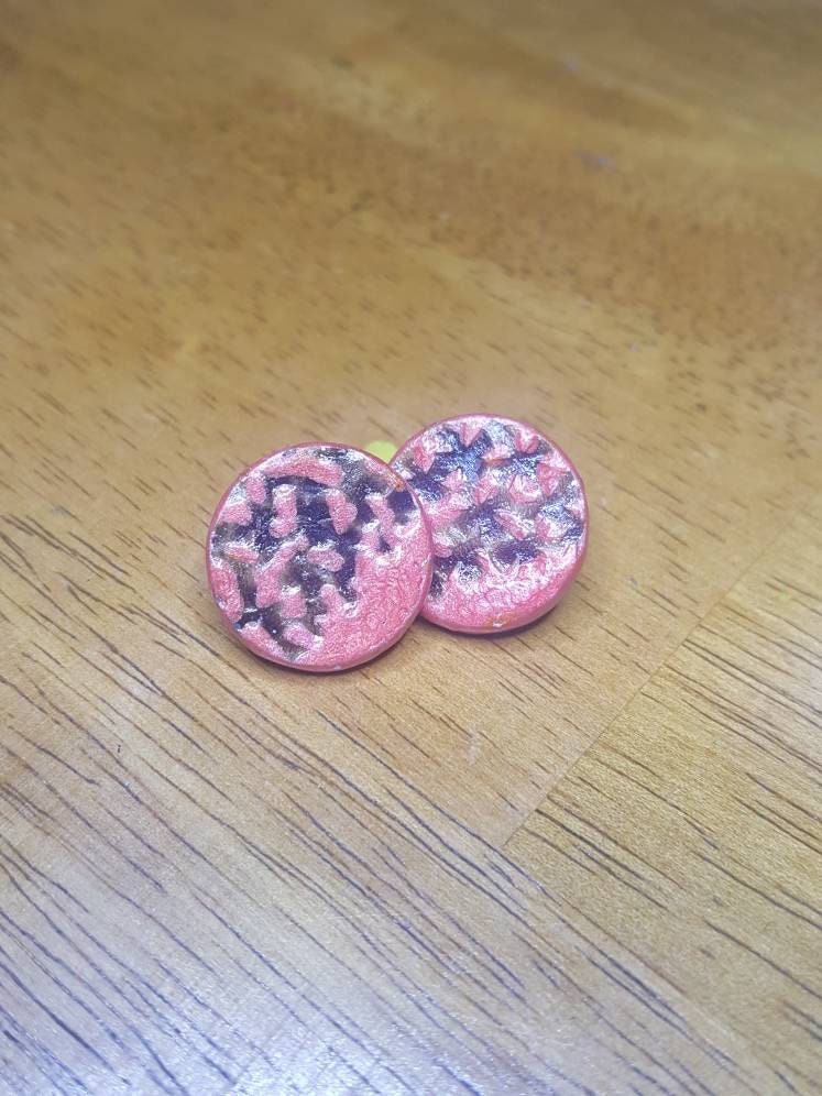 Ethical Boho Bohemian Rustic Glam Red Wood Studs Red Earrings - Etsy