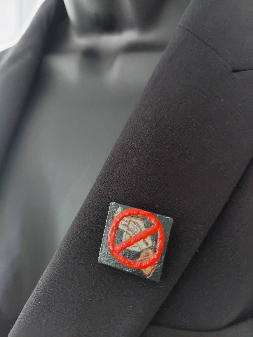 Stop the Violence Lapel Pin Wood Brooch Wood Lapel Pin - Etsy