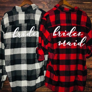 Getting Ready Shirts / Bridesmaid Flannels / Bridesmaid Shirts / Winter ...