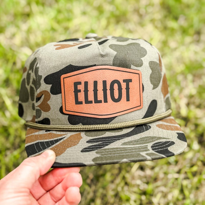 Camo Bill Rope Hat - Etsy