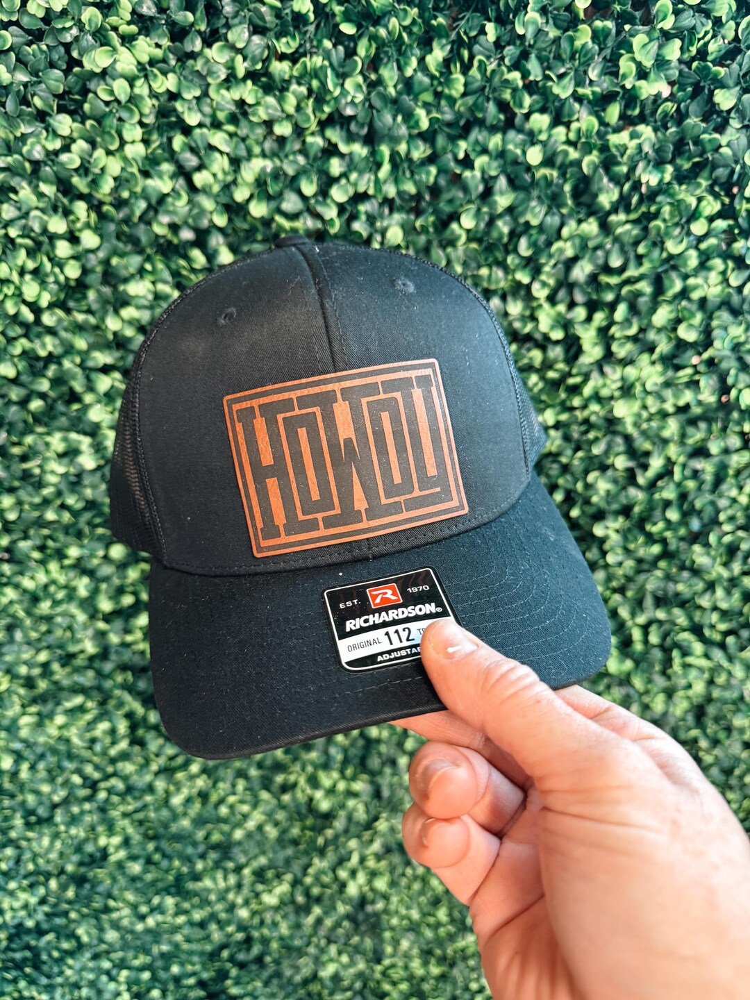 Men’s Patch Hat - Howdy Patch Hat - Leather Patch Hat - Richardson 112 ...