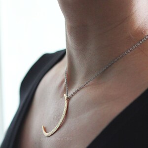 Crescent Moon Necklace Pendant on Midnight Black Chain - Etsy