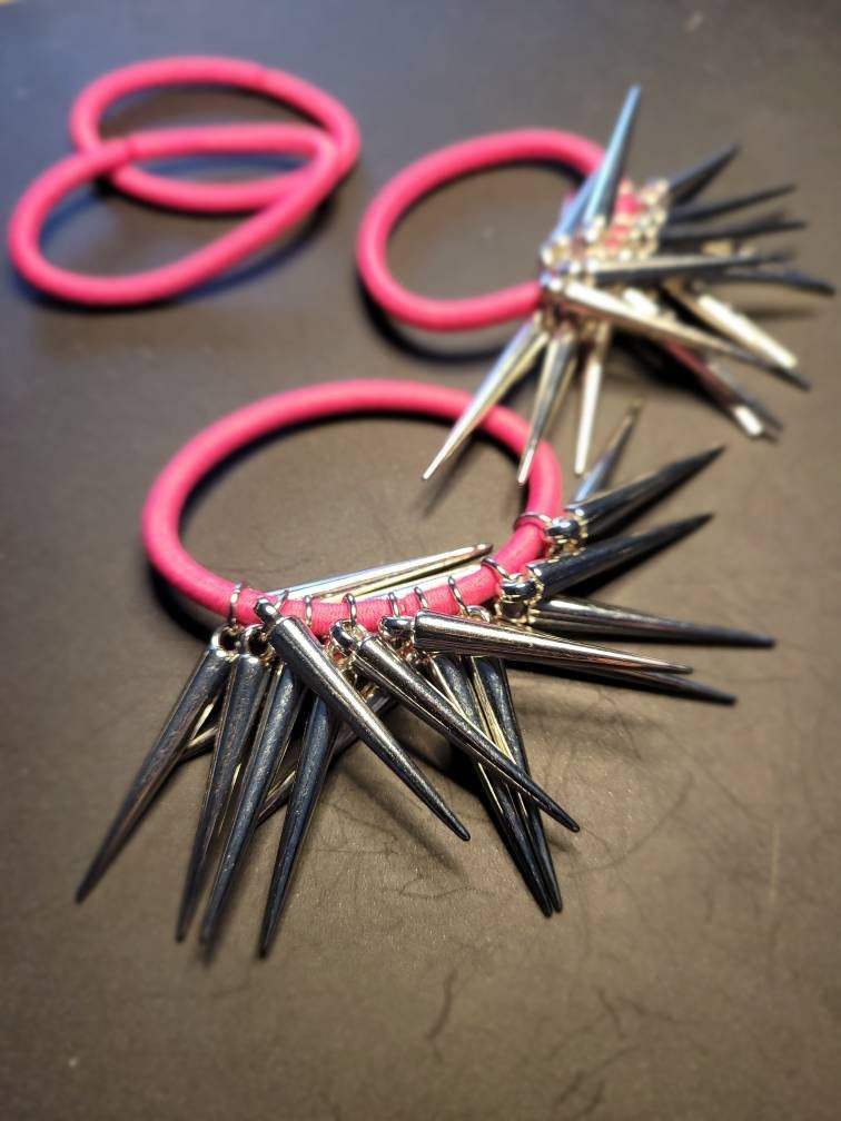Spike Hair Tie | Punk Ponytail Accessory, Gold Finish - Etsy