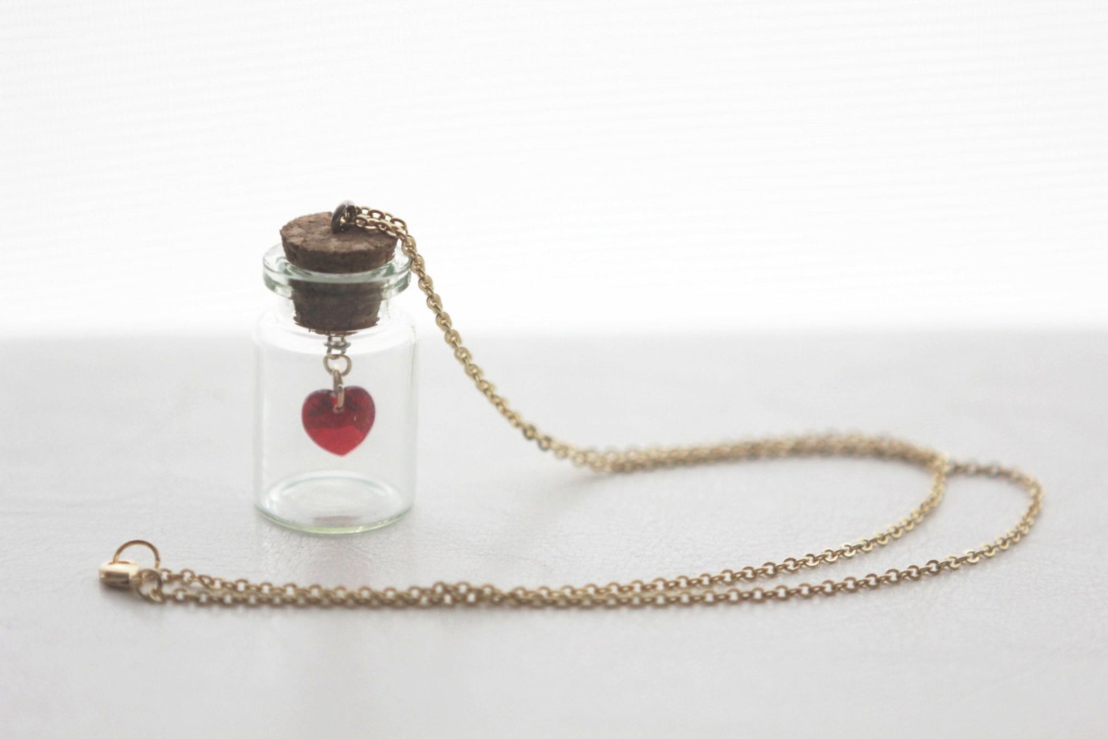 Bottled Love Crystal Heart Swarovski in Glass Bottle Jar - Etsy