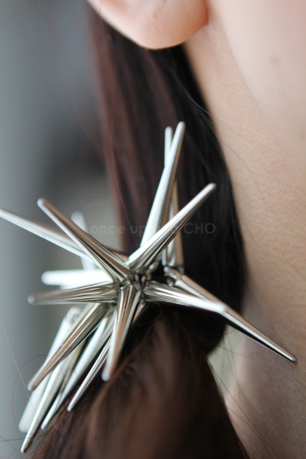 Spikey Spike Hair Tie in Silver or Gold Finish Statement - Etsy Canada