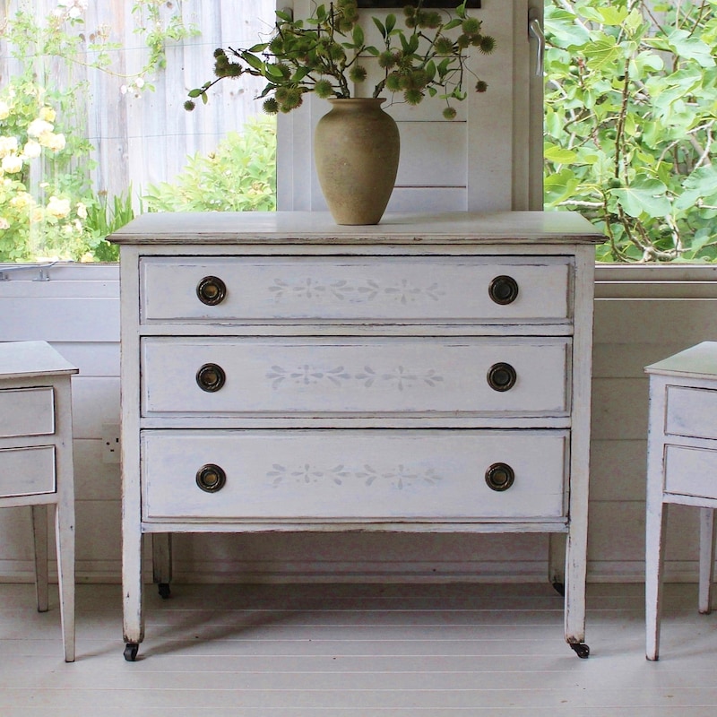 Gustavian Chest Drawers - Etsy UK