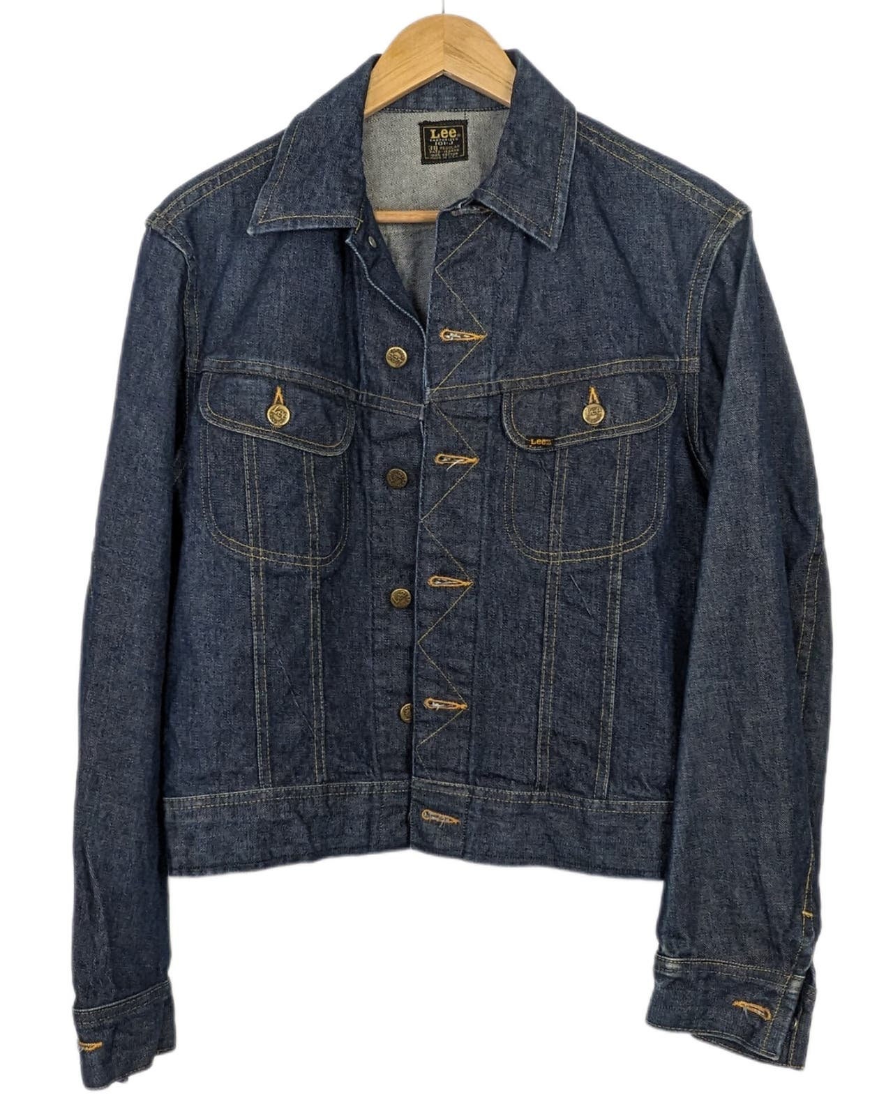 Vintage 1960s LEE 101J Sanforized Rigid Dark Denim Jacket 38 Regular ...