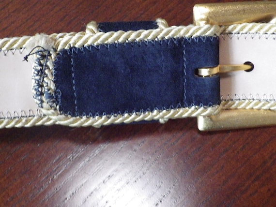 1990s Vintage Joan and David Too Belt Calfskin Leathe… - Gem