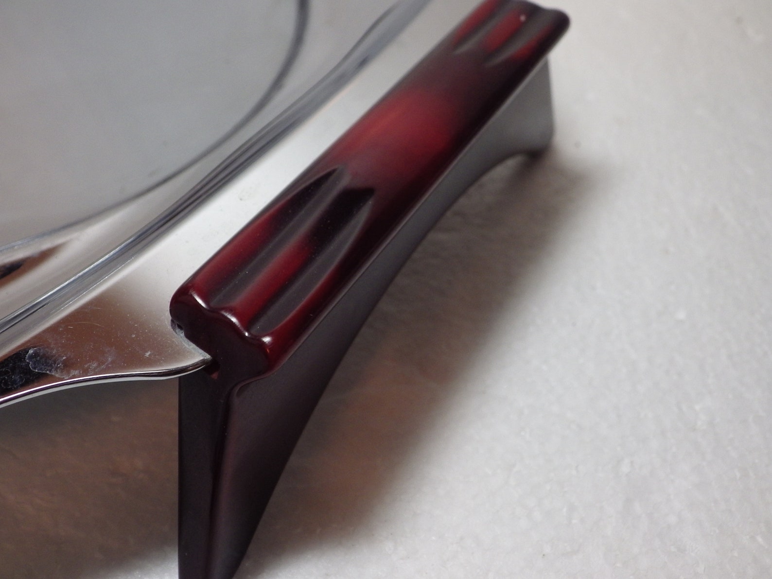1950s Vintage Footed Cocktail Tray Chrome With Bakelite Feet Mid ...