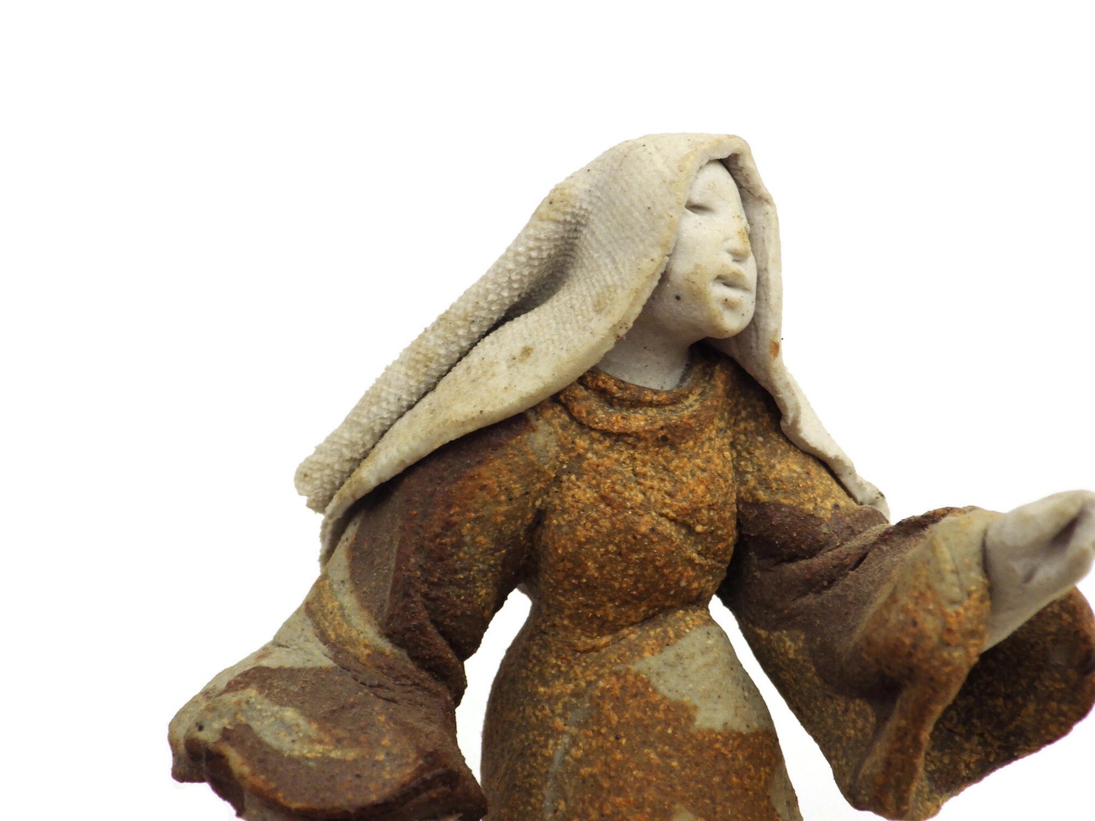 Early S T Buonaiuto Pottery Figure/ Nun/clay/ Signed/ Dated - Etsy