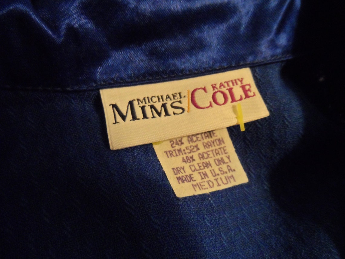 Vintage Michael Mims/ Kathy Cole Elegant Royal Blue Pajamas | Etsy