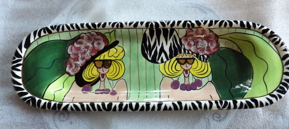 Vintage SWAK Girlfriends Ceramic Gertie Tray Lynda Corneille - Etsy