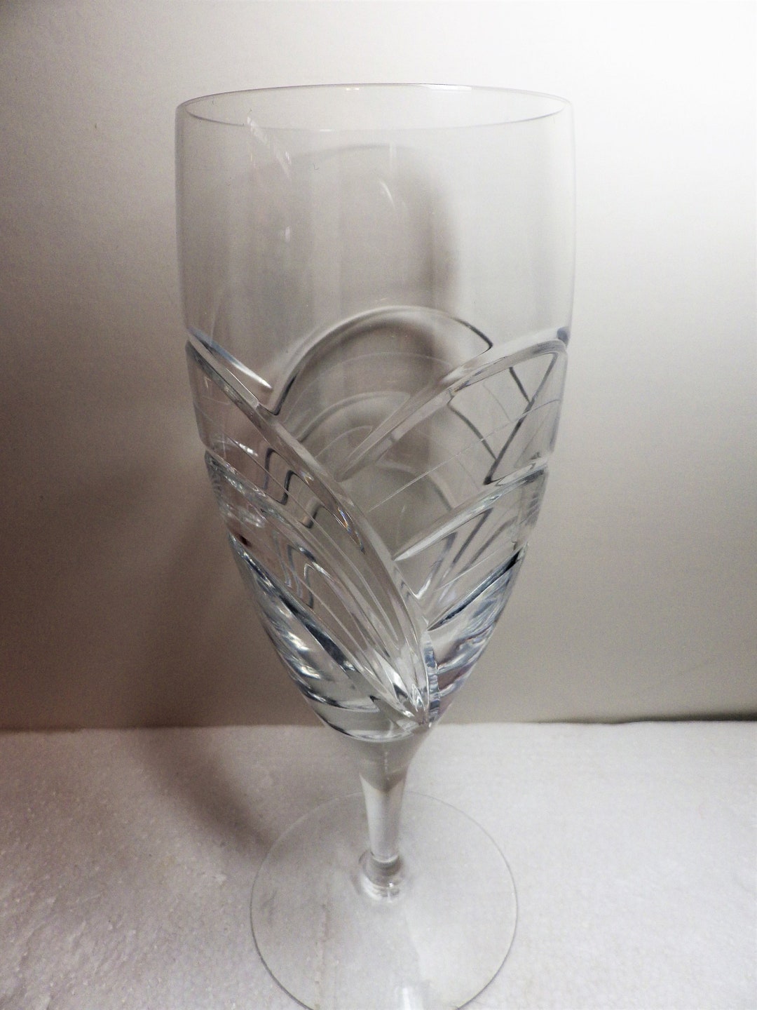 1980s ROGASKA Crystal MAESTRO Iced Tea Glass Arch Cut Clear Plain Stem ...
