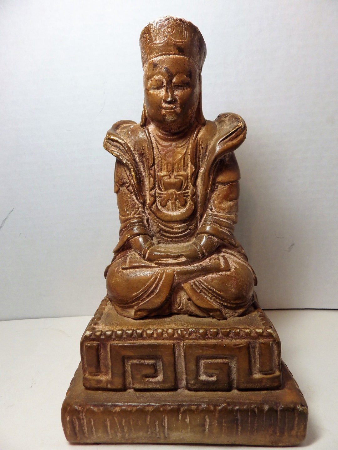 Vintage Buddha Statue Figure Plaster 9.4" H Buddhism - Etsy