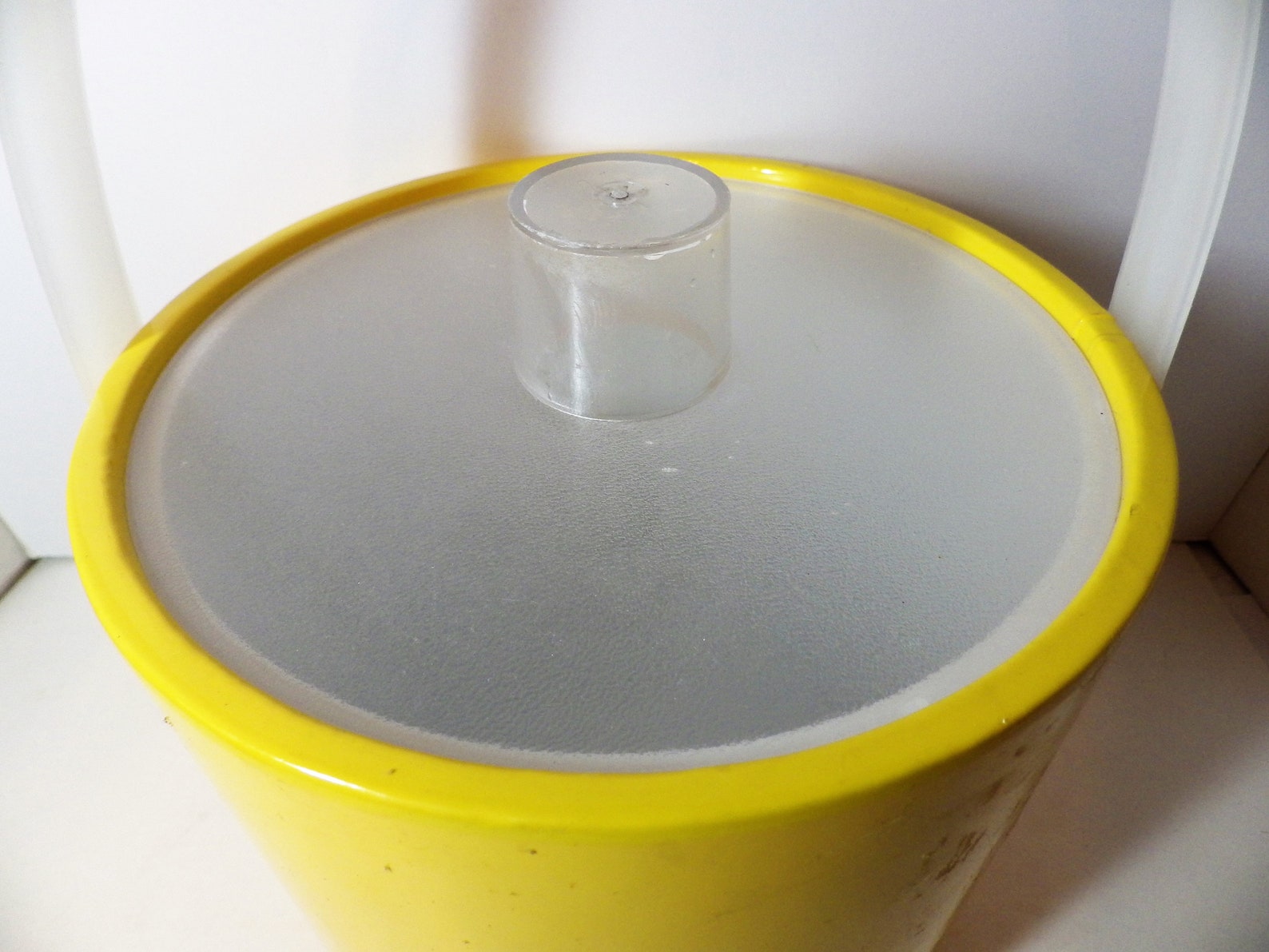 Vintage Ice Bucket Mid Century Modern Yellow Vinyl Shelton | Etsy
