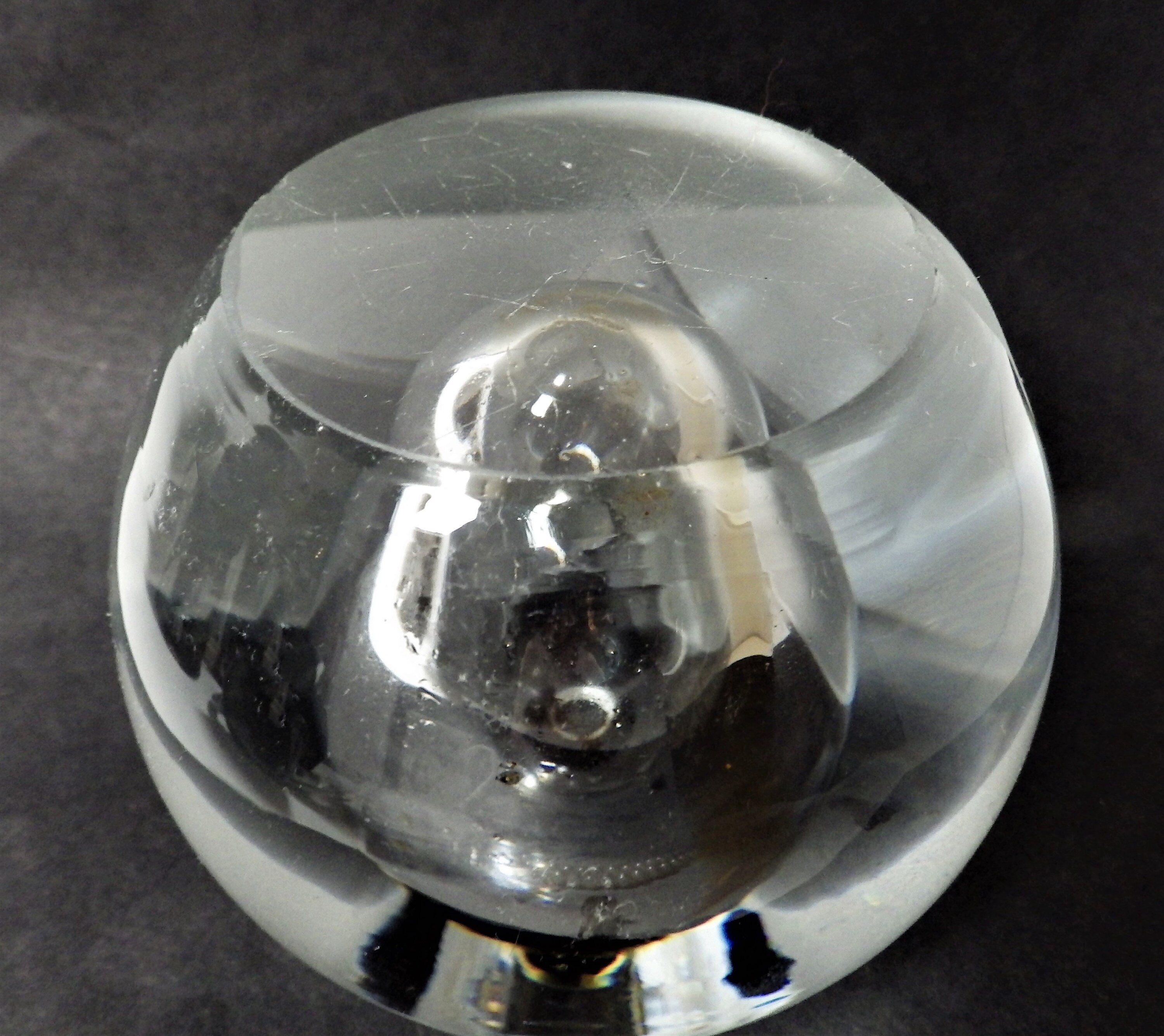 Vintage Glass Oil Light Lamp Clear and Frosted Orb - Etsy