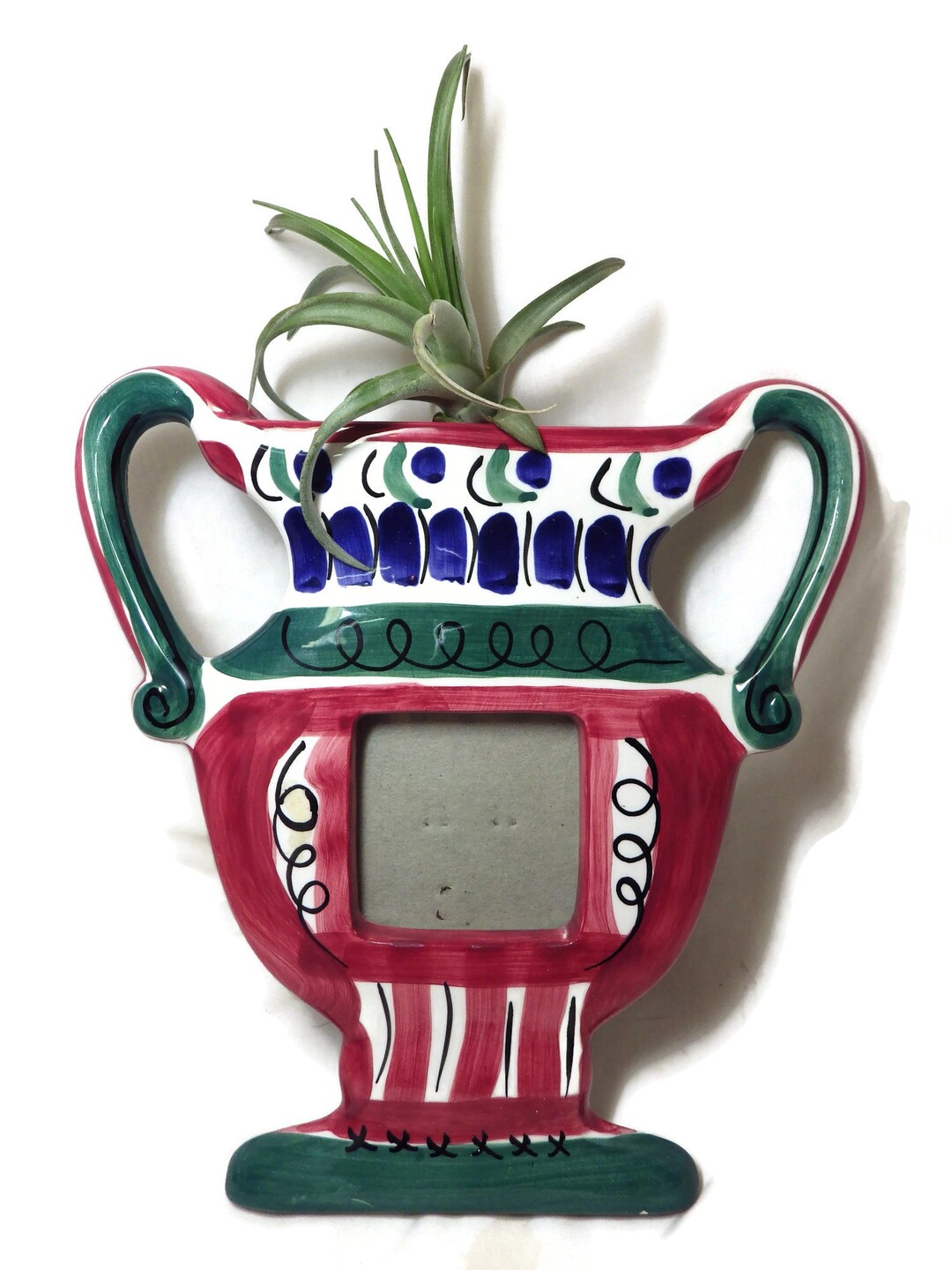 Terragraphics Photo Frame/air Plant/ Ceramic Urn Shaped/ 2" X 2.5" - Etsy