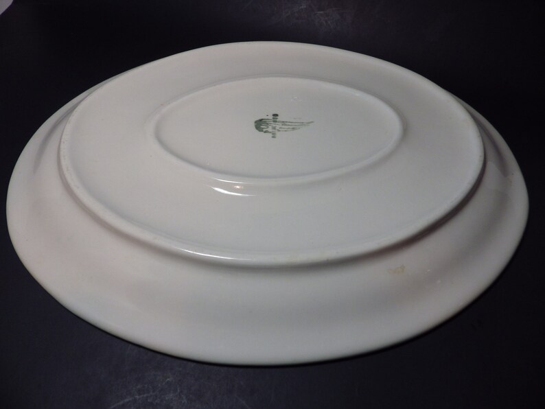 Vintage Red Wing Platter Oval White Ridged Edge 12.5 - Etsy