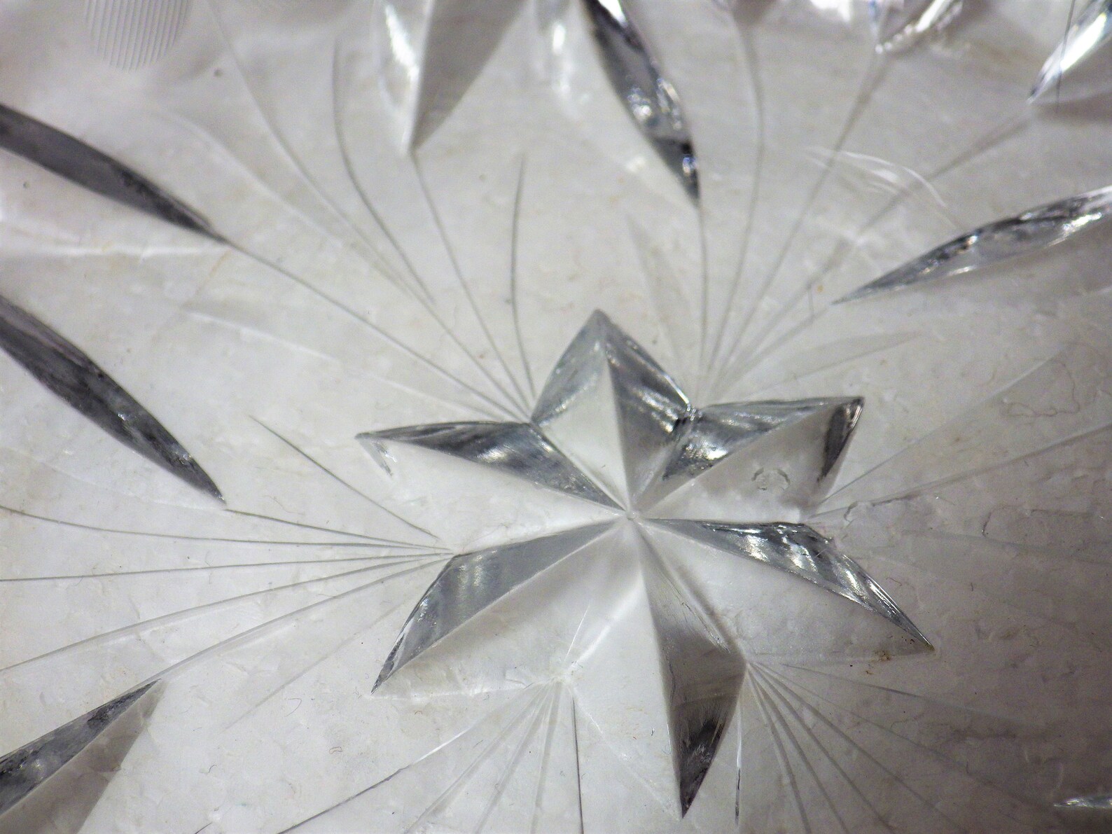 1940s Vintage Cut Crystal Glass Nappy Candy Dish Handled Star - Etsy