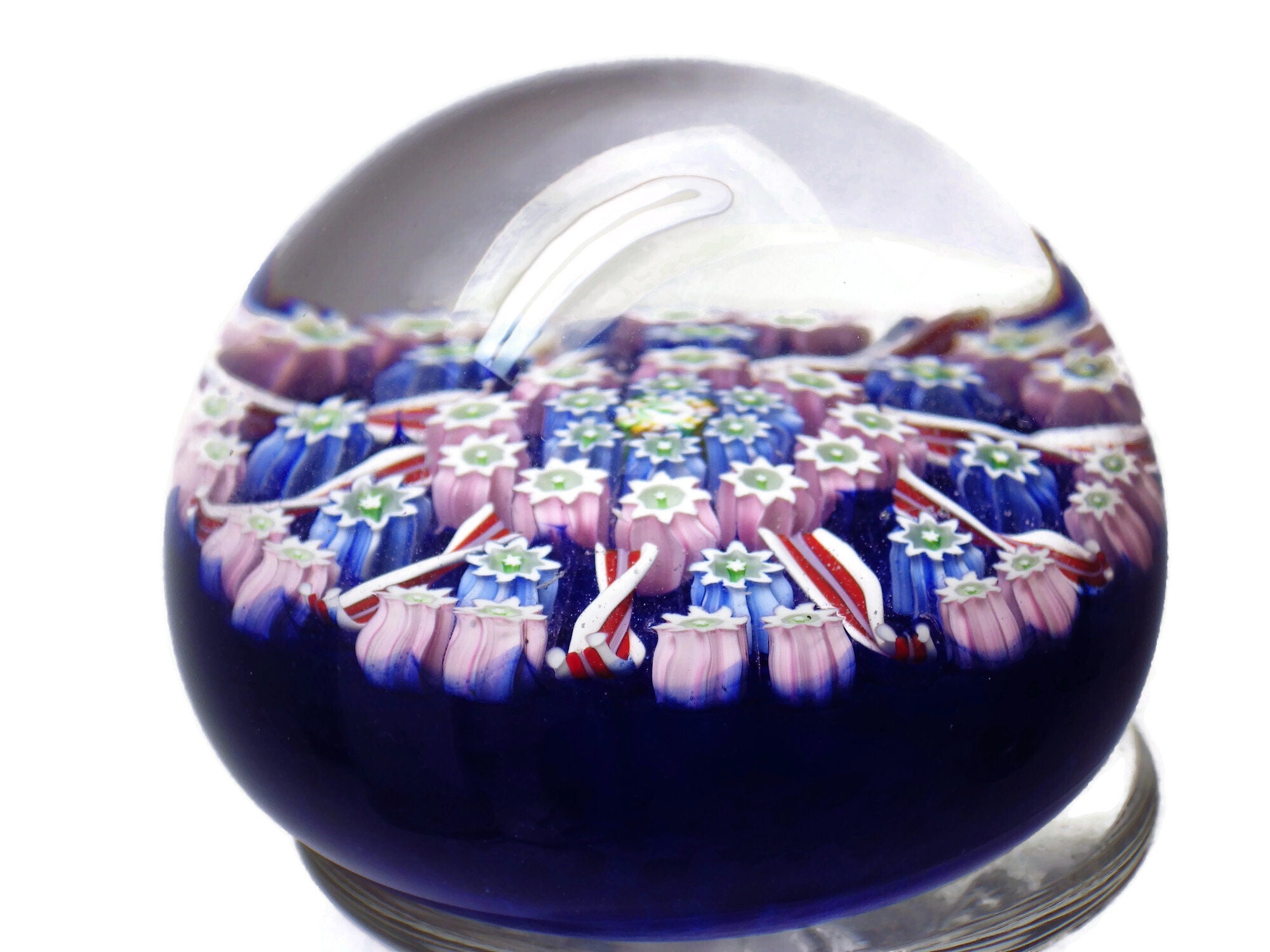 Vintage John Deacons Small Paperweight Red White Blue Green Made in ...