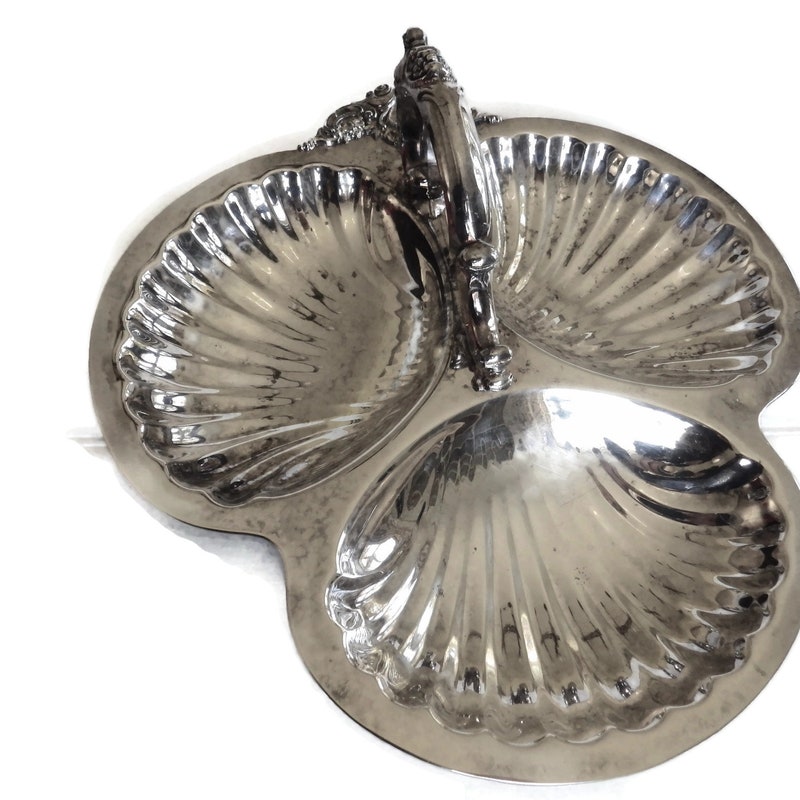 Silver Snack Bowl Server - Etsy