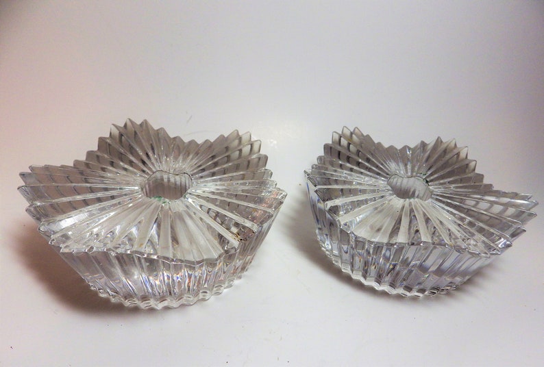 Vintage MIKASA MOTION Austrian Crystal (2) Candle Holders Taper - Etsy