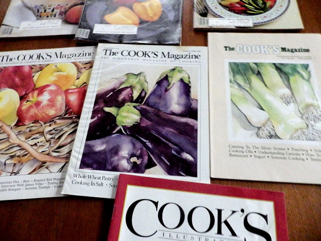 7 Vintage Recipe Magazines/ 1-cooks Illustrated/ 3-the Cook's Magazine ...