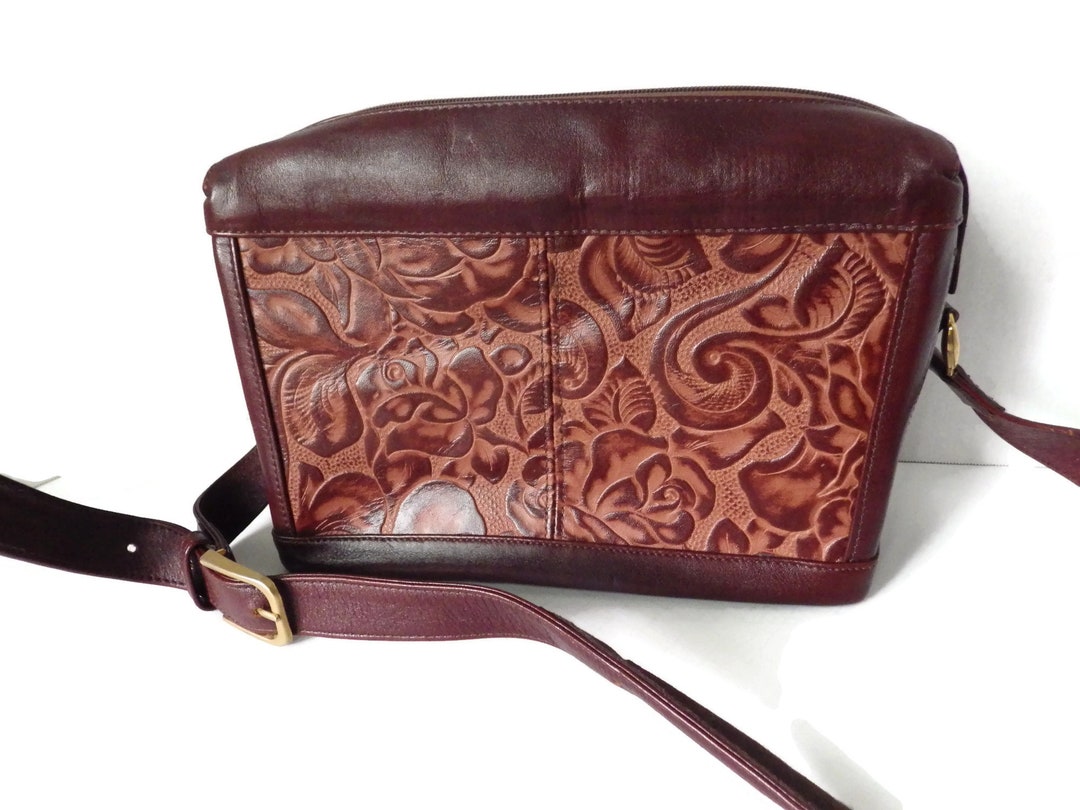 Vintage SAS Tooled Leather Purse Shoulder Bag Boho Western - Etsy