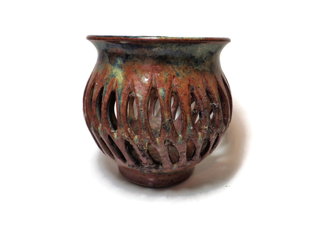 Possible George Rector Studio Pottery Candle Lamp Signed - Etsy