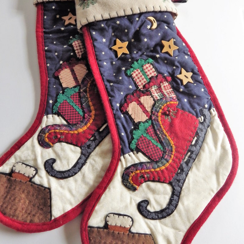 Christmas Stocking Applique - Etsy