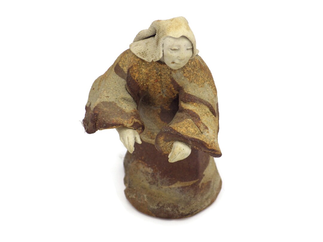 Early S T Buonaiuto Pottery Figure/ Nun/clay/ Signed/ Dated 1987 - Etsy