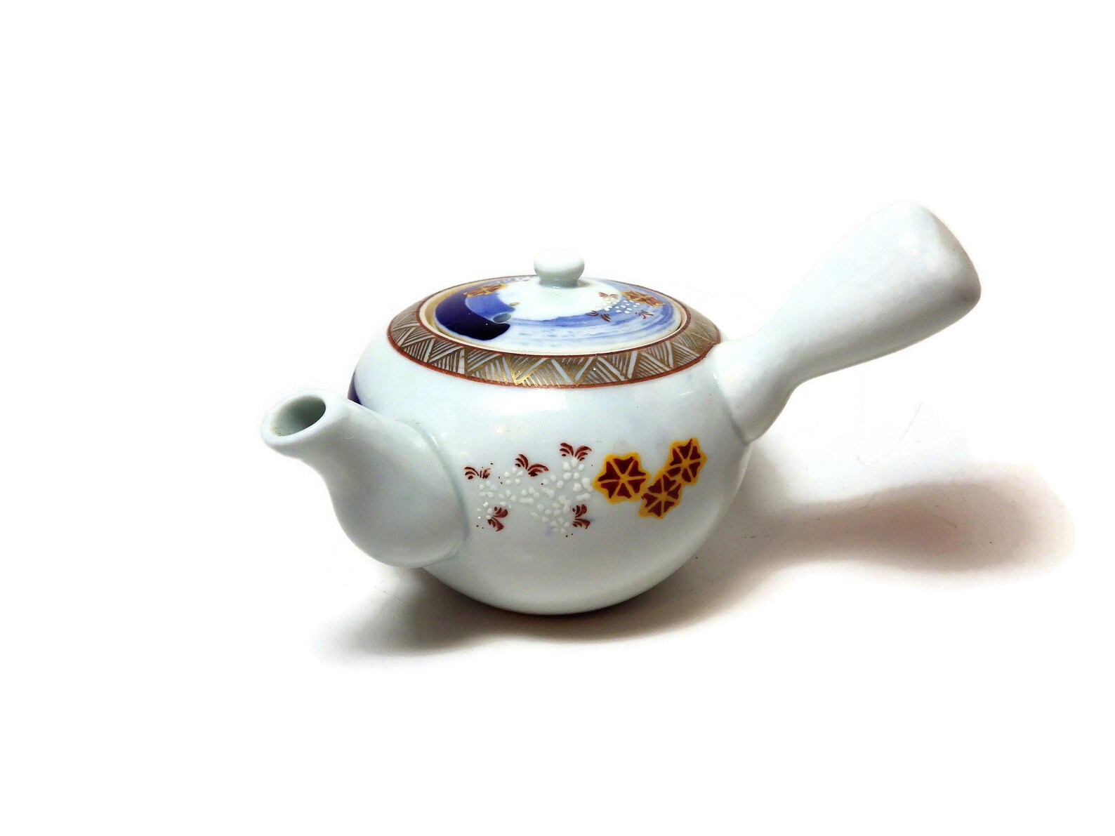 Vintage Japanese Tea Pot for One Hand Painted Porcelain Blue | Etsy