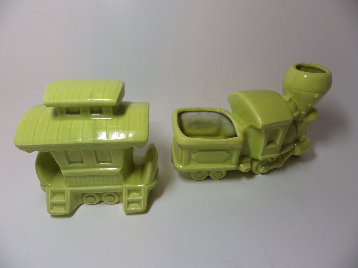 1960s Vintage USA Pottery Train Planter Engine and Caboose | Etsy