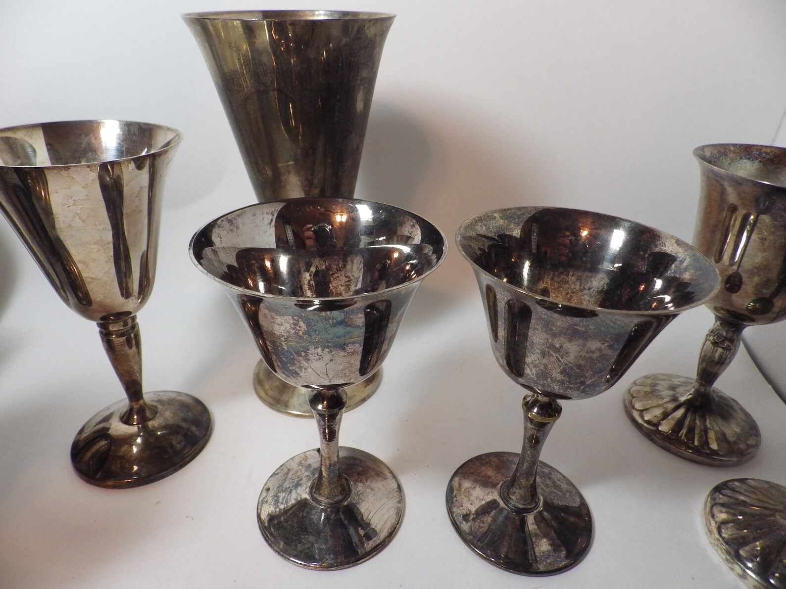 7 Vintage Silver Plated Goblets International Silver Spain Italy ...