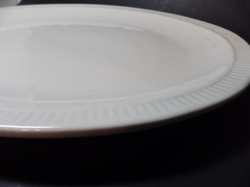 Vintage Red Wing Platter Oval White Ridged Edge 12.5 - Etsy
