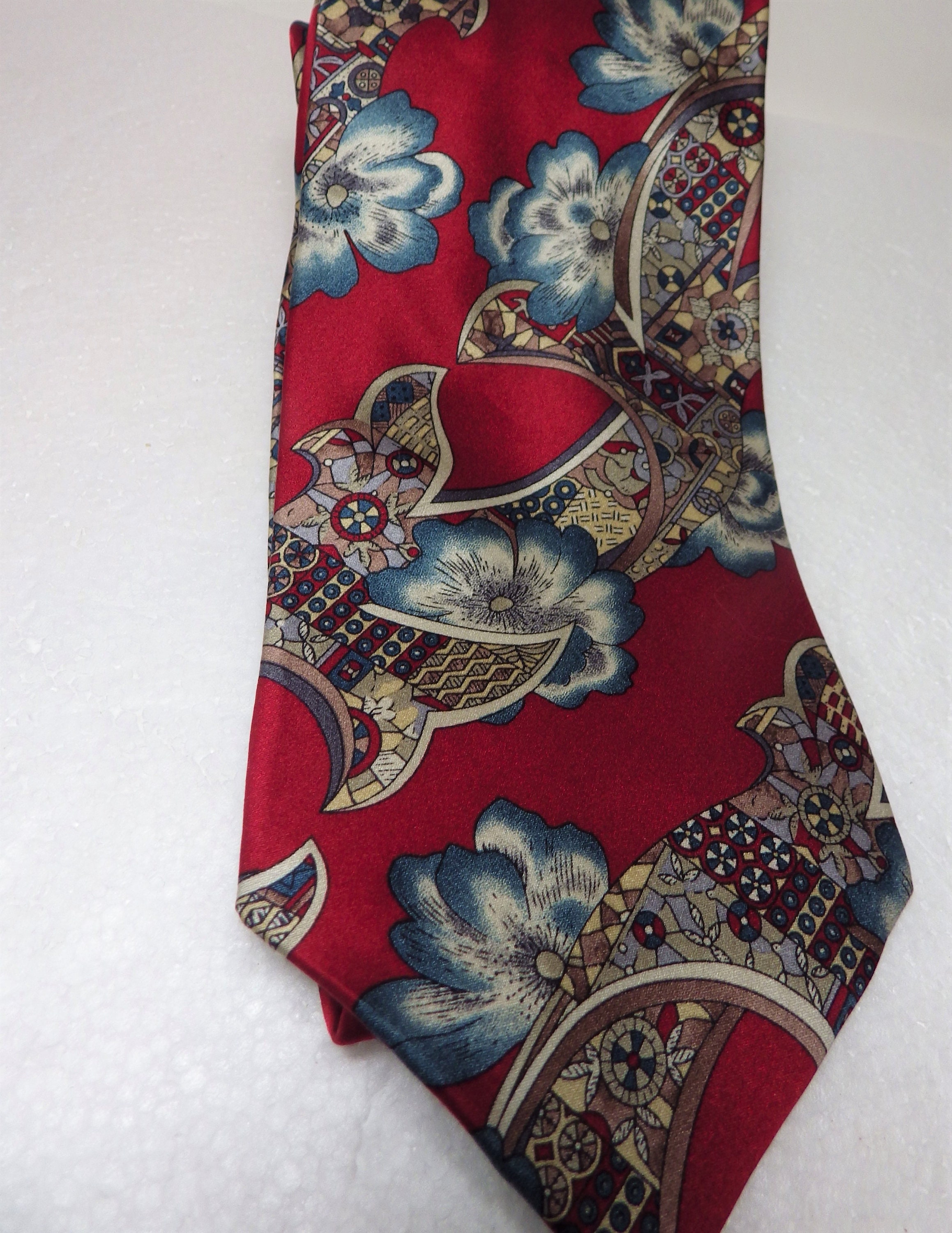 1990s Vintage Silk Necktie Cocktail Collection Red With Bold - Etsy UK