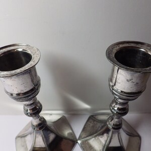 Pair (2) Vintage Silver Plated Candlesticks Wilcox Meridian CONN - Etsy