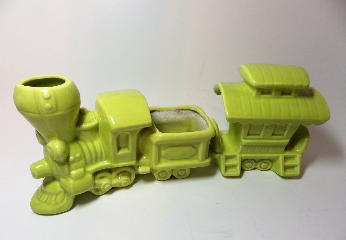 1960s Vintage USA Pottery Train Planter Engine and Caboose - Etsy