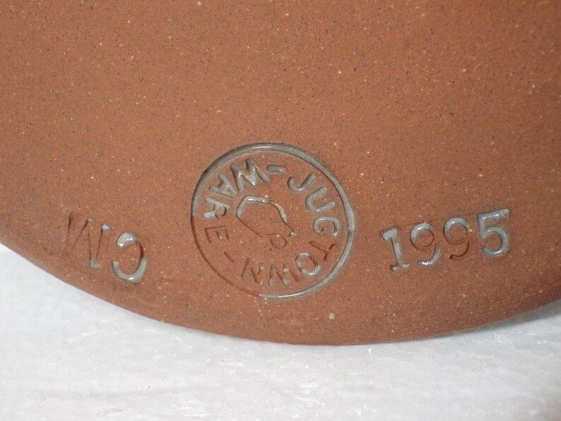 1995 Jugtown Ware Pottery Hot Plate Trivet Signed CM Charles Moore NC ...