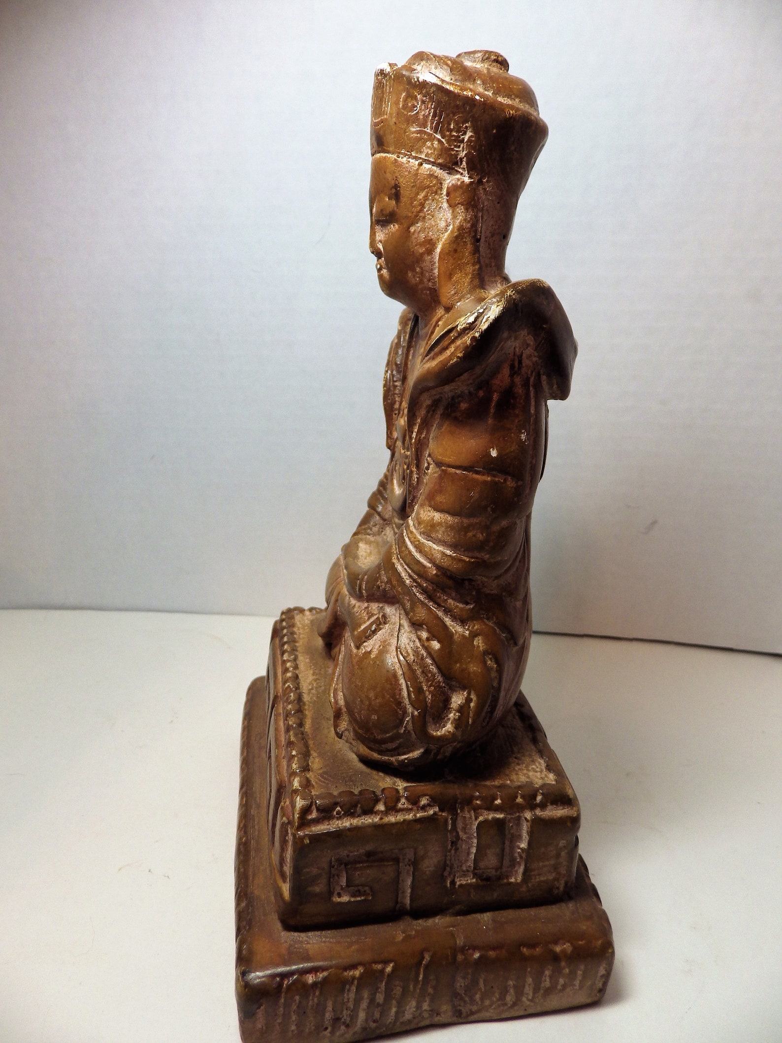 Vintage Buddha Statue Figure Plaster 9.4" H Buddhism - Etsy