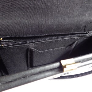 1960s Black Patent Leather Clutch: Marcel Signature Convertible ...