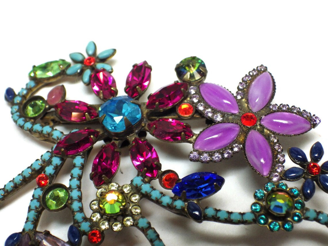 Vintage Sorrelli/ Brooch/ Pin/ Large Floral/ Multi Color | Etsy