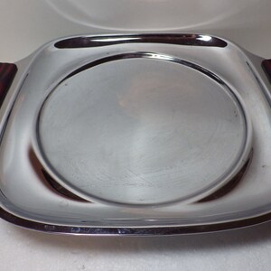 1950s Vintage Footed Cocktail Tray Chrome With Bakelite Feet Mid ...